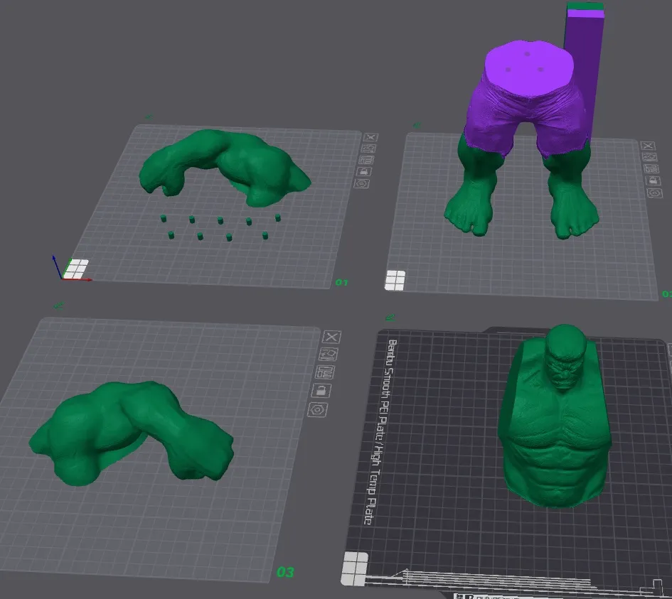 Hulk (Multi Plate) 300 mm by Poppa MakerWorld: Download Free 3D Models