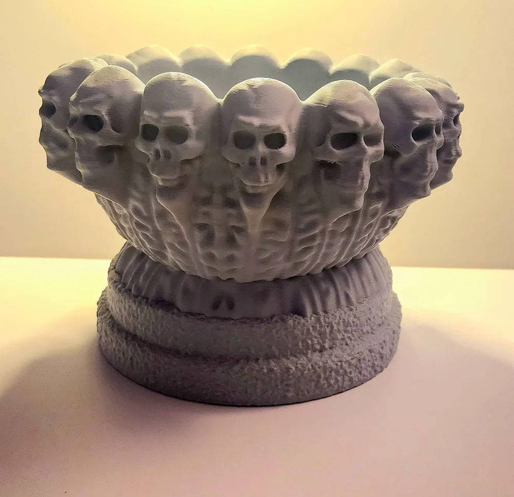 Skull Bowl - Free 3D Print Model - MakerWorld