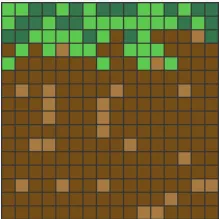 Minecraft Dirt Block Pixel Puzzle by P1S - MakerWorld