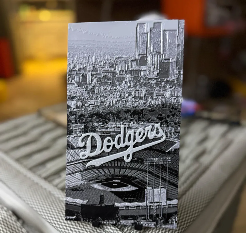 Dodgers stadium with cityscape Hueforge by Sirp MakerWorld: Download ...