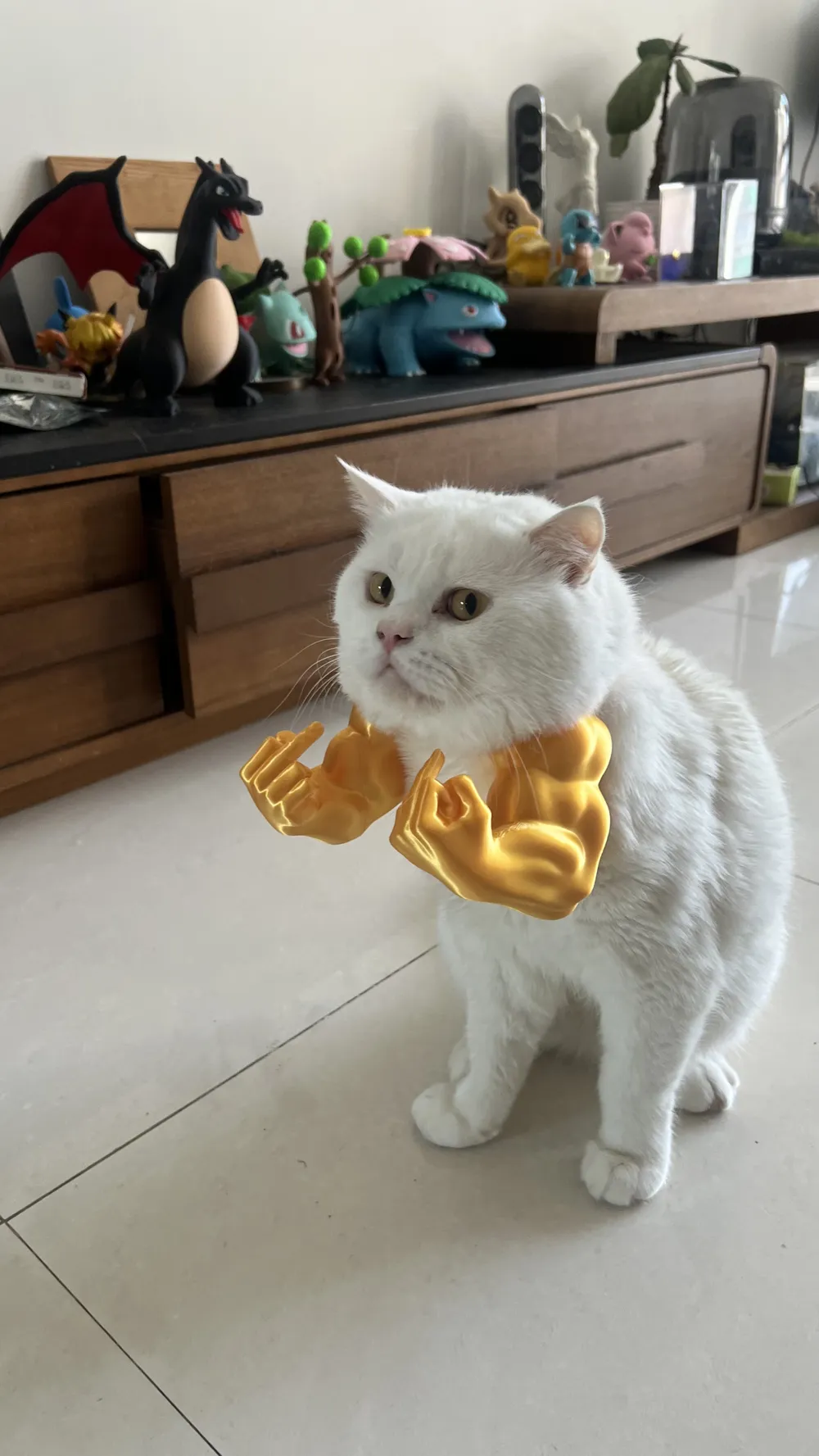 Cat Pet Accessories - Hulk Muscle Arm - Funny Middle Finger Remixed by ...