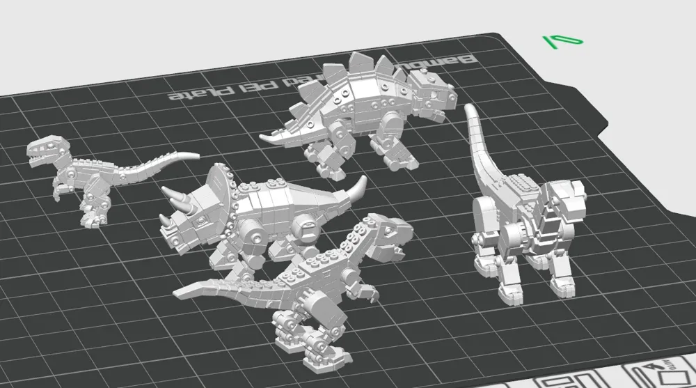 minecraft tiny cyber dinosaur team by BennyJinn MakerWorld: Download Free 3D Models