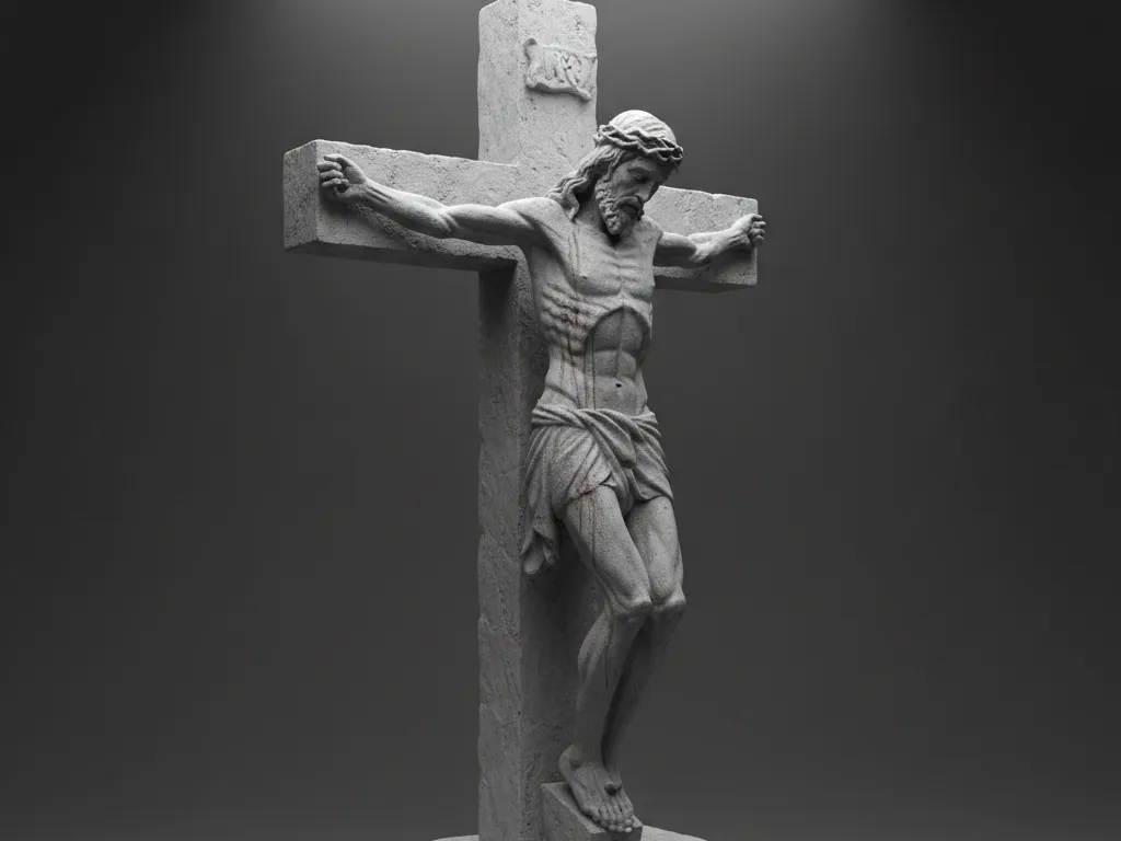 Jesus on the cross - Free 3D Print Model - MakerWorld