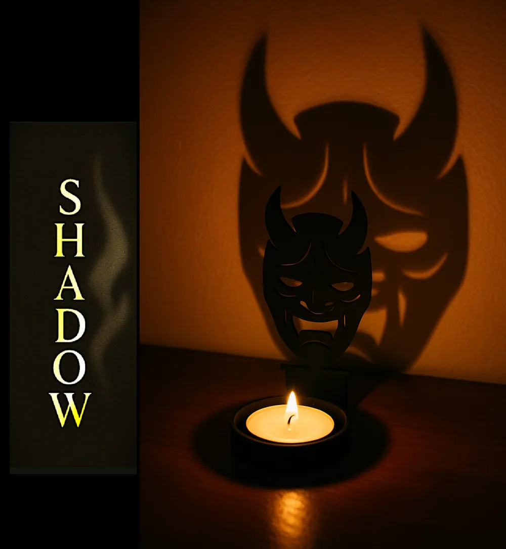 Shadow Art - Oni Mask - Free 3D Print Model - MakerWorld