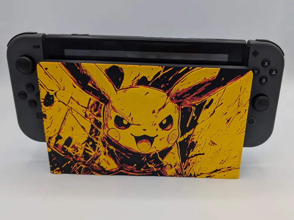 Switch Dock Cover Pikachu & Starter Pokemon by angry-p1p MakerWorld ...