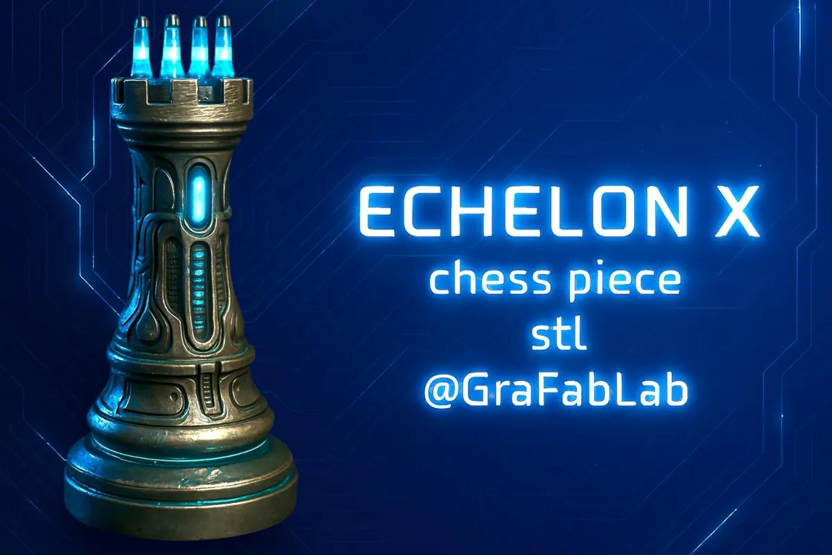 Echelon X "Rook" - chess piece - Free 3D Print Model - MakerWorld