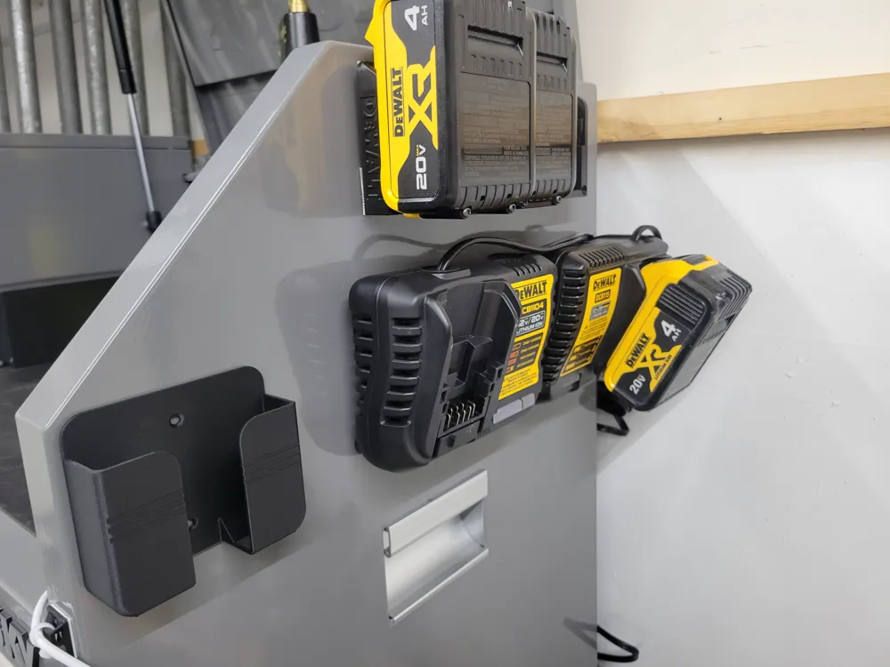 Dewalt 20v charger flat mount by Poogi MakerWorld: Download Free 3D Models