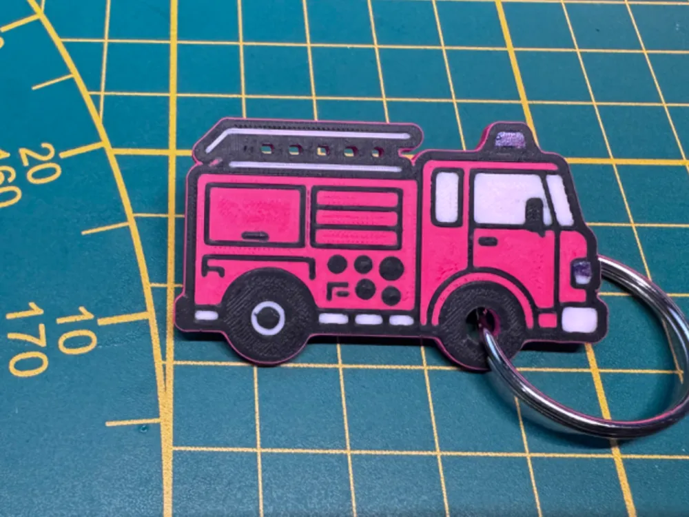 Fire Truck Keychain Tag by LakiCreator MakerWorld: Download Free 3D Models