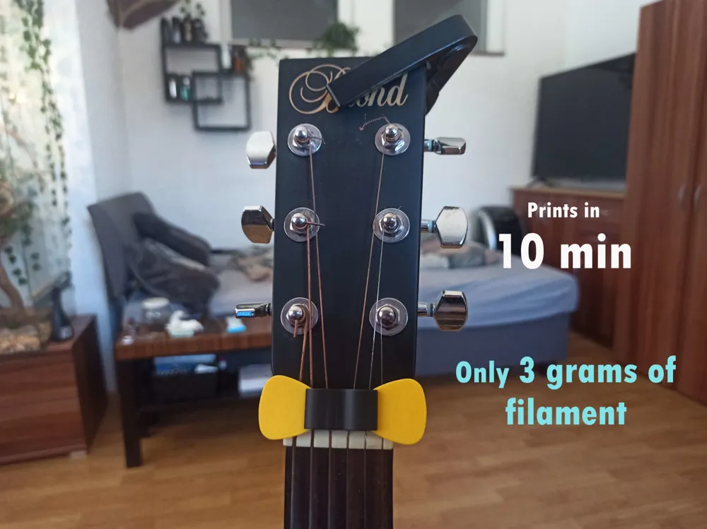 Guitar Bow tie - pick holder - Free 3D Print Model - MakerWorld