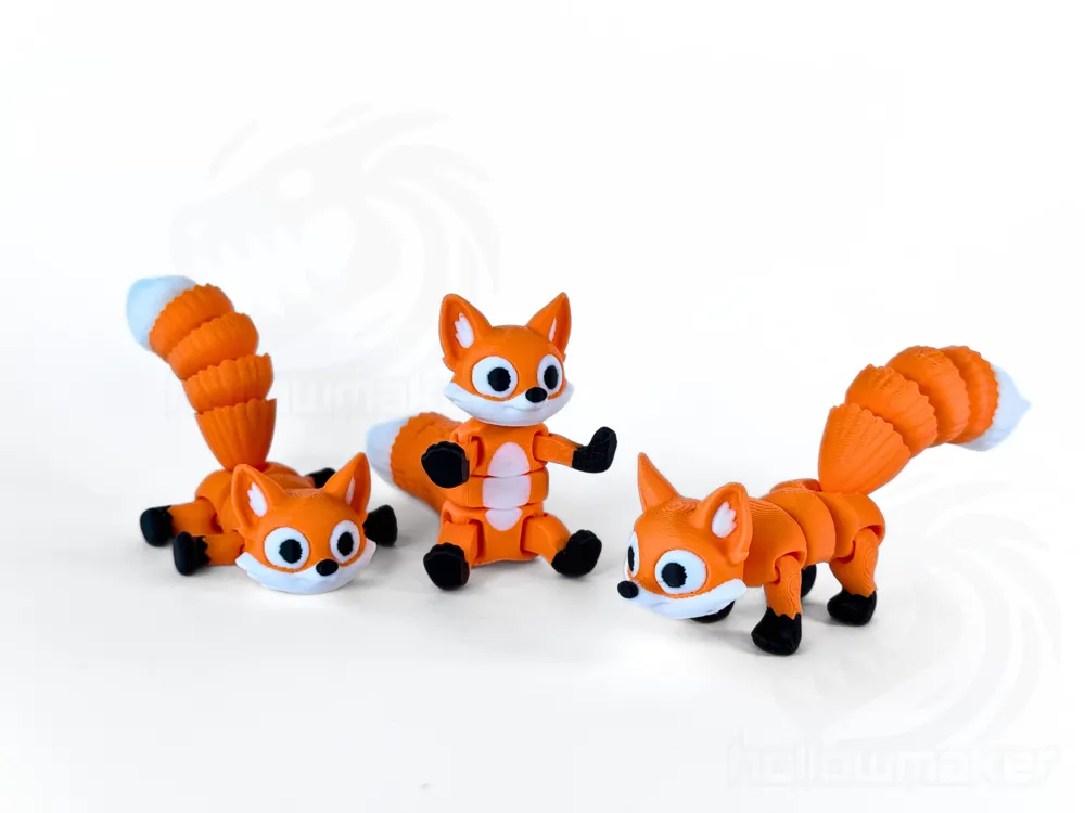 Nuvin - Articulated Little Fox - Free 3D Print Model - MakerWorld