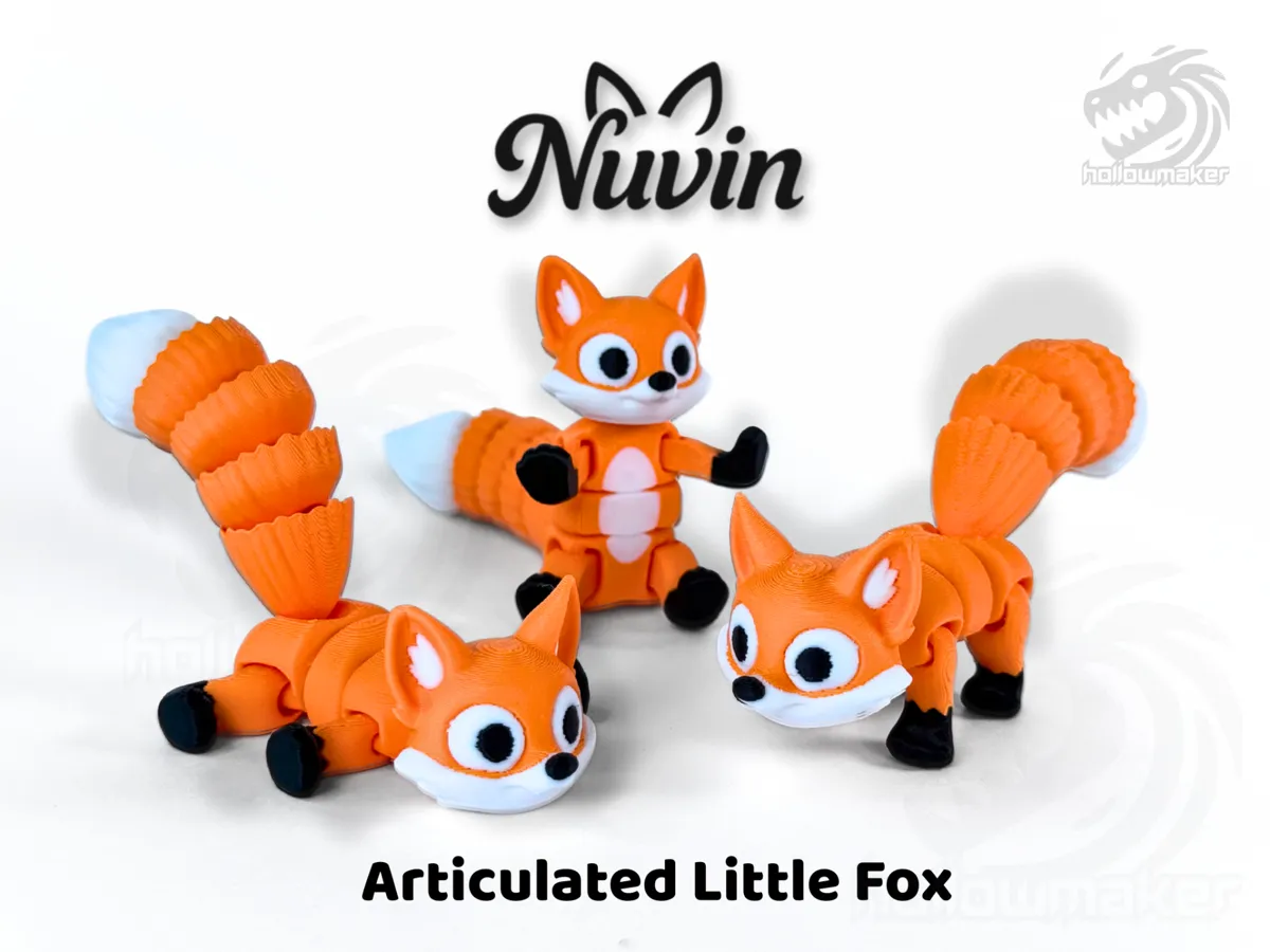 Nuvin - Articulated Little Fox by hollowmaker MakerWorld: Download Free ...
