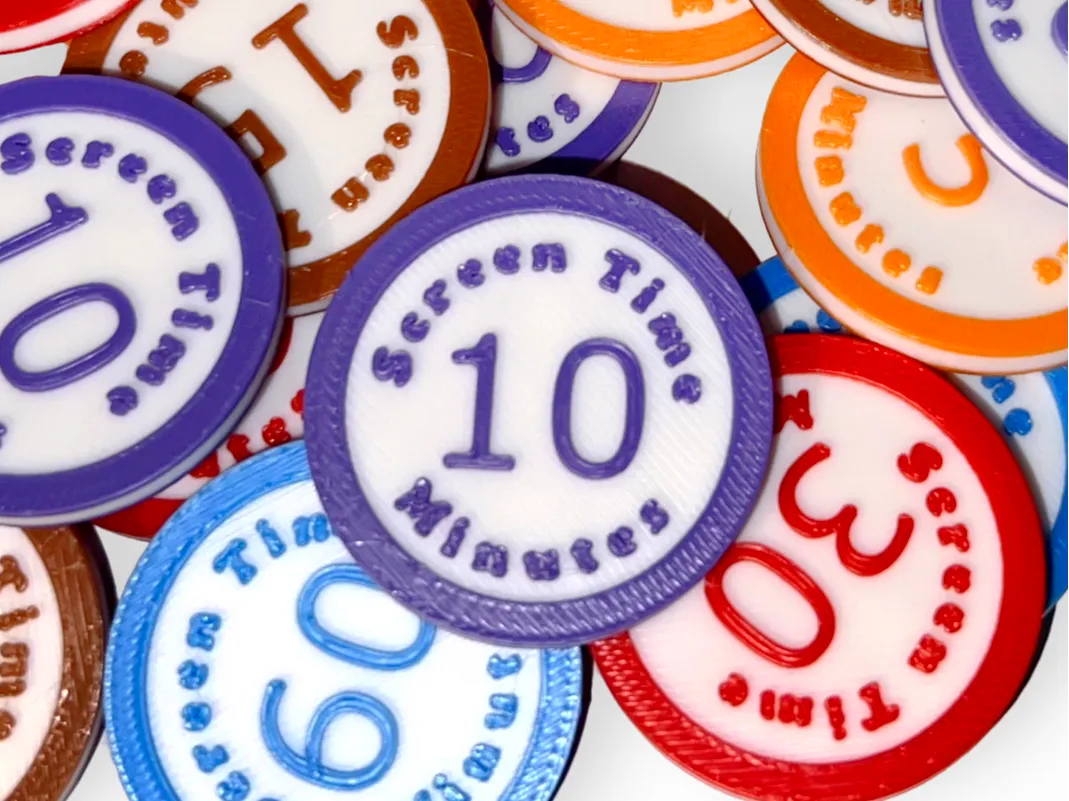 Screen Time Tokens – 5, 10, 15, 30 & 60 Minutes - Free 3D Print Model ...
