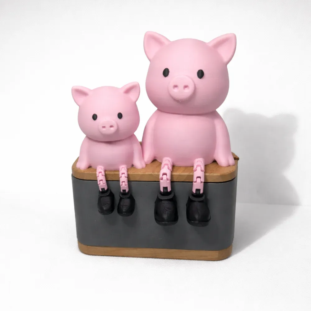 CERDOS DE LA SUERTE ARTICULADOS - IMPRESIÓN PERFECTA PARA NOCHEVIEJA ...