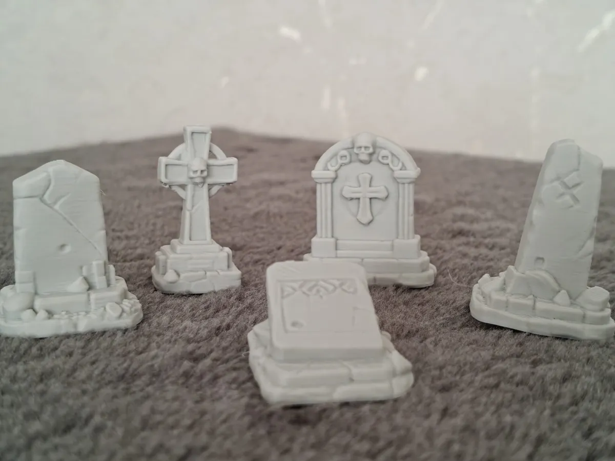 DnD gravestone set terrain prop - Free 3D Print Model - MakerWorld