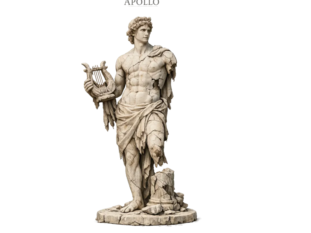 Apollo greek statue Broken gods 1 of 10 - Free 3D Print Model - MakerWorld