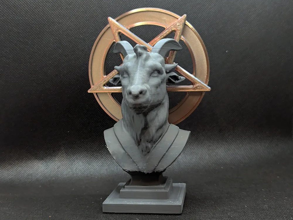 Baphomet bust by FRZ3D prints MakerWorld: Download Free 3D Models