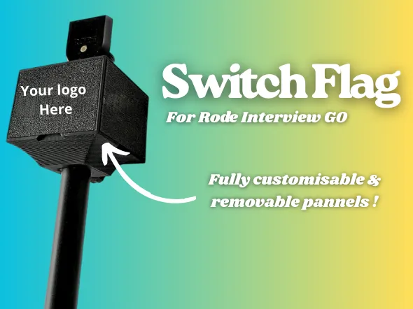 SwitchFlag GO - Modular Mic Flag Rode Interview GO - Free 3D Print ...