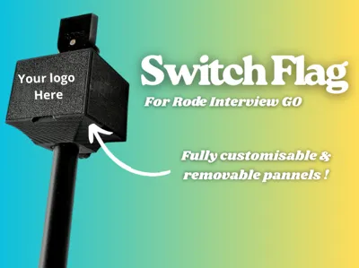 SwitchFlag GO - Modular Mic Flag Rode Interview GO - Free 3D Print ...