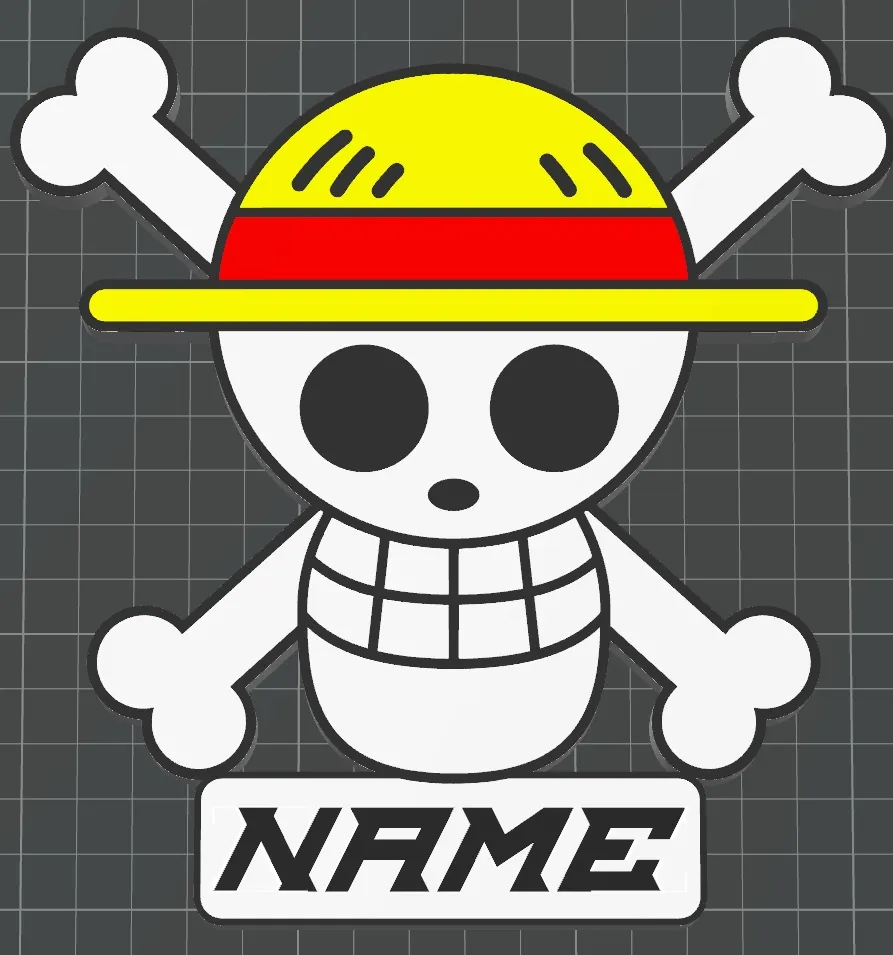 Luffy's flag piece - your name by DaViNcHi MakerWorld: Download Free 3D ...