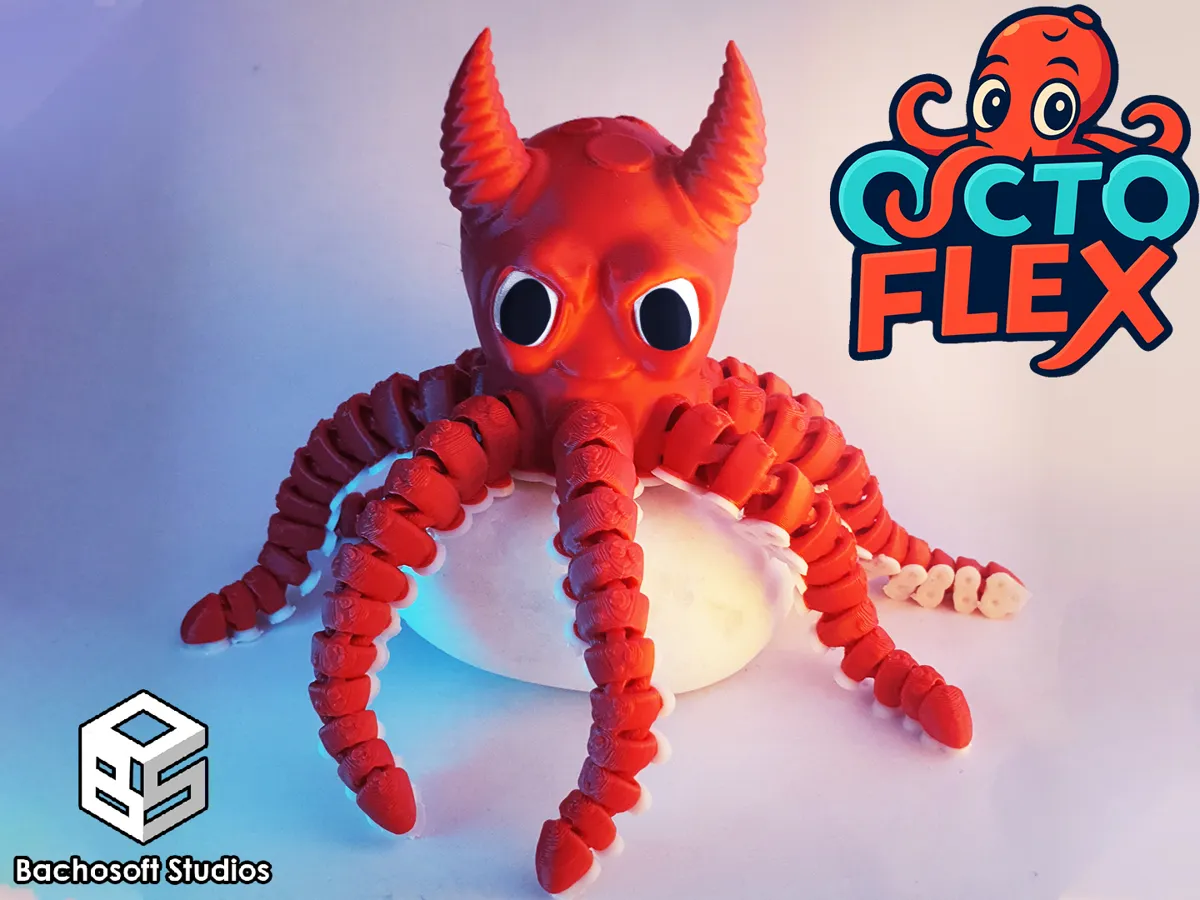 Flexi Articulated Octopus Devil | OctoFlex - Free 3D Print Model ...