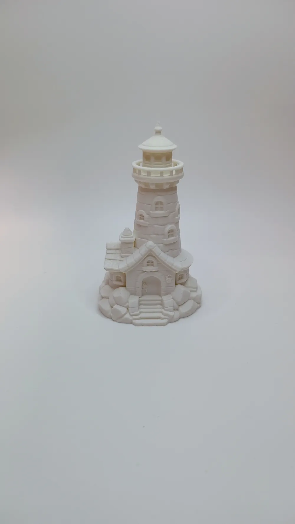Enchanted Lighthouse with Coastal House Magic - Free 3D Print Model ...