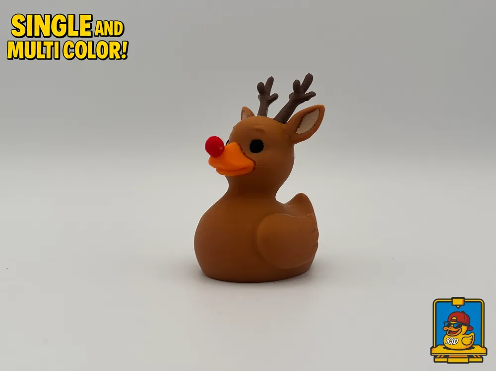 Rudolph the Red Nosed Reindeer Duck by K3DPrint MakerWorld: Download ...