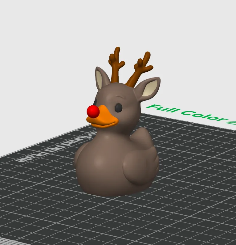 Rudolph the Red Nosed Reindeer Duck by K3DPrint MakerWorld: Download ...