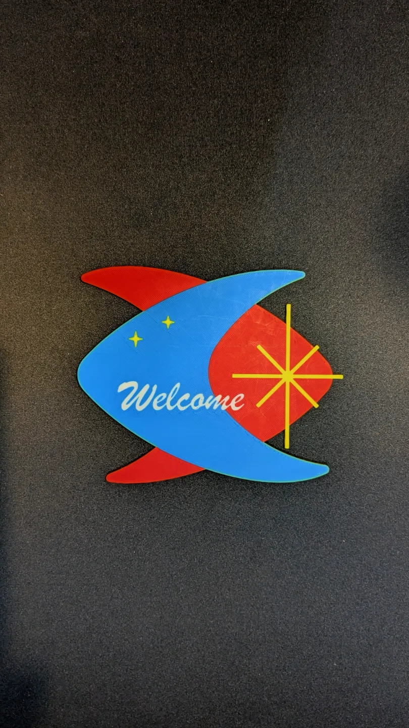 Mid-Century Modern Welcome Sign by Wile E. 3D MakerWorld: Download Free ...