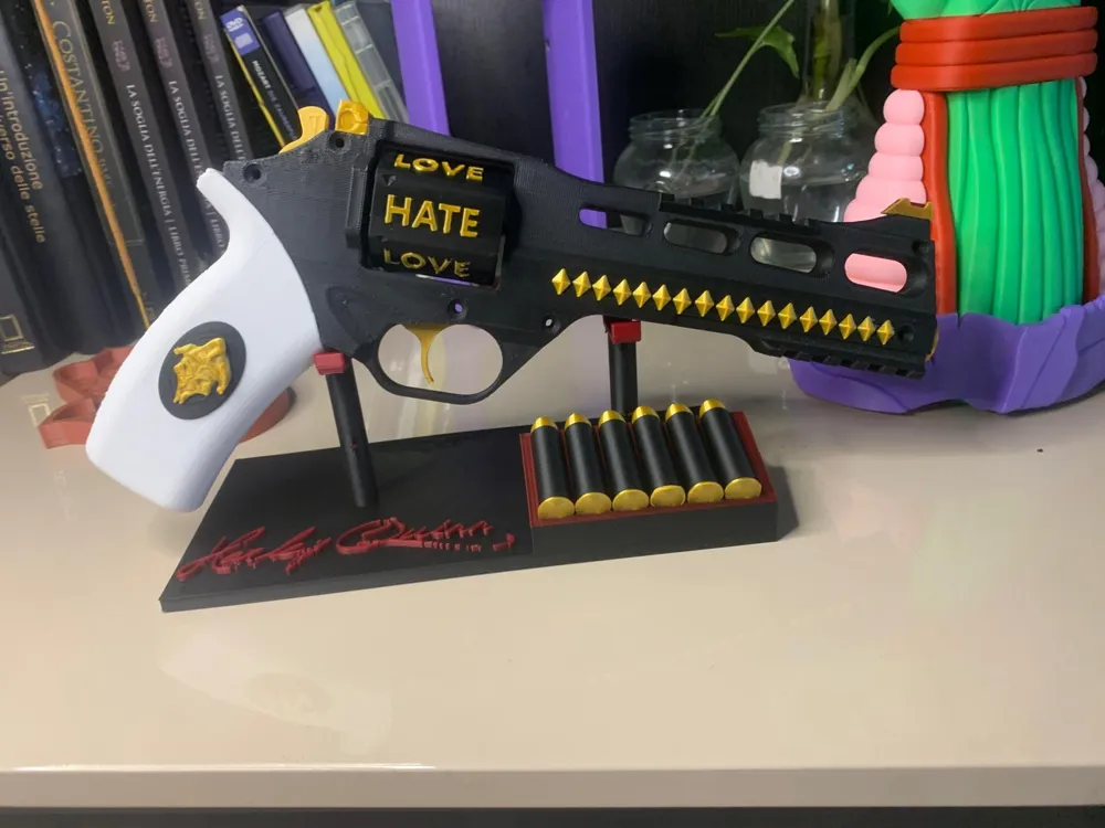 revolver harley quinn con supporto by M3Dmat MakerWorld: Download Free 3D Models