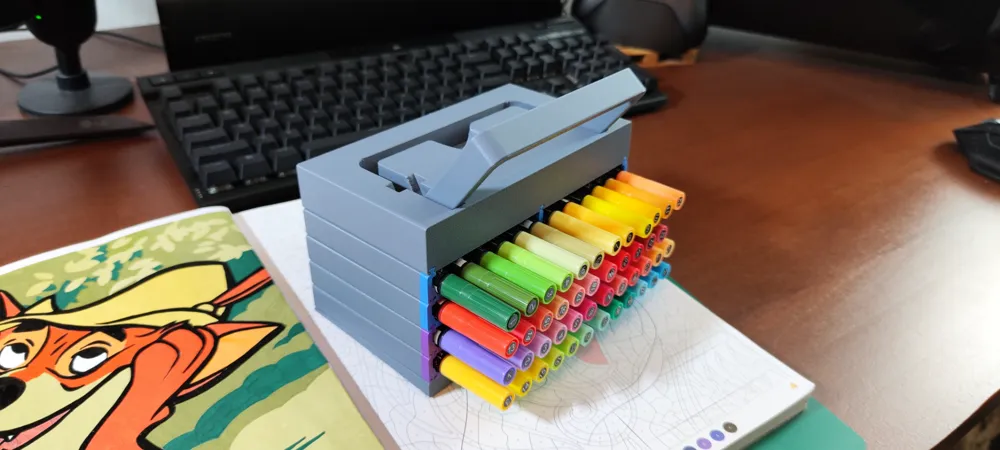 Tooli-Art Stackable Marker Pen Holder V2 by Mr.TiePie MakerWorld ...