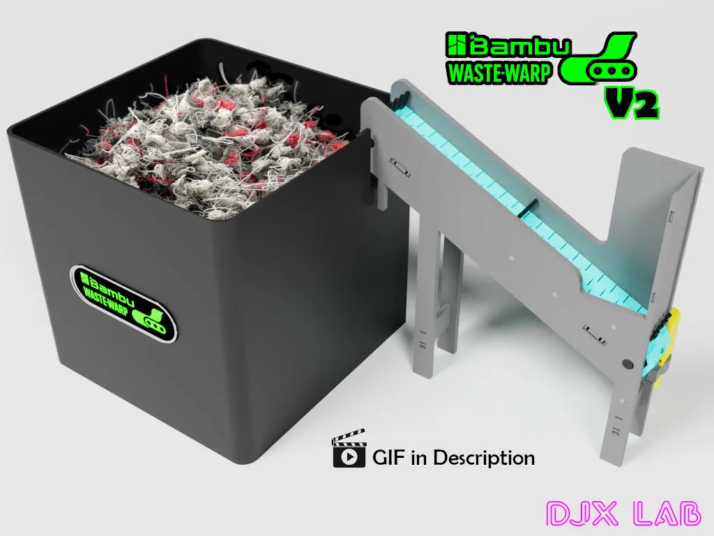 Filament Eject Conveyor - WasteWarp by 💡DJX Lab💡 MakerWorld: Download Free 3D Models