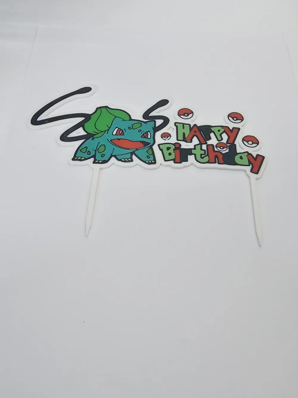 Bulbasaur happy birthday cake topper by 3dToppers MakerWorld: Download ...