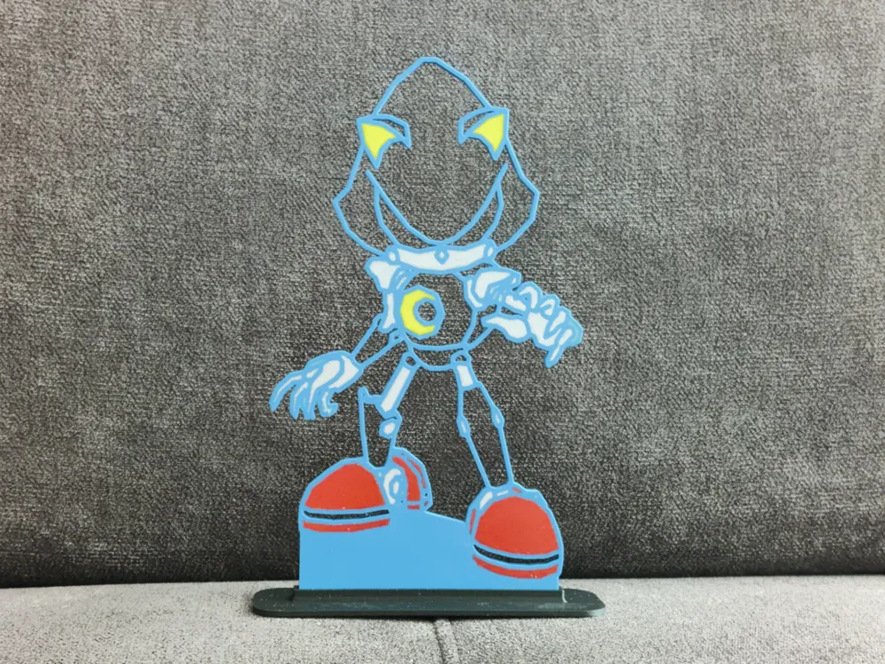 Metal Sonic Line Art by EclipseJTB - MakerWorld