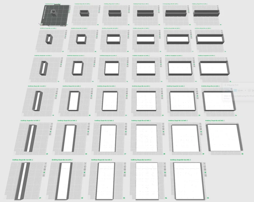 Gridfinity Simple Bin - all sizes by Schmidsfeld - MakerWorld