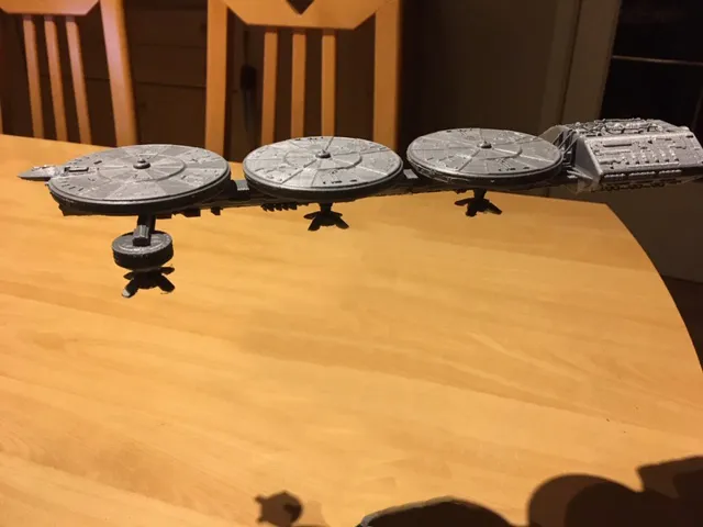 Mining (filmcan) ship from Galactica fleet by DavidB. - MakerWorld