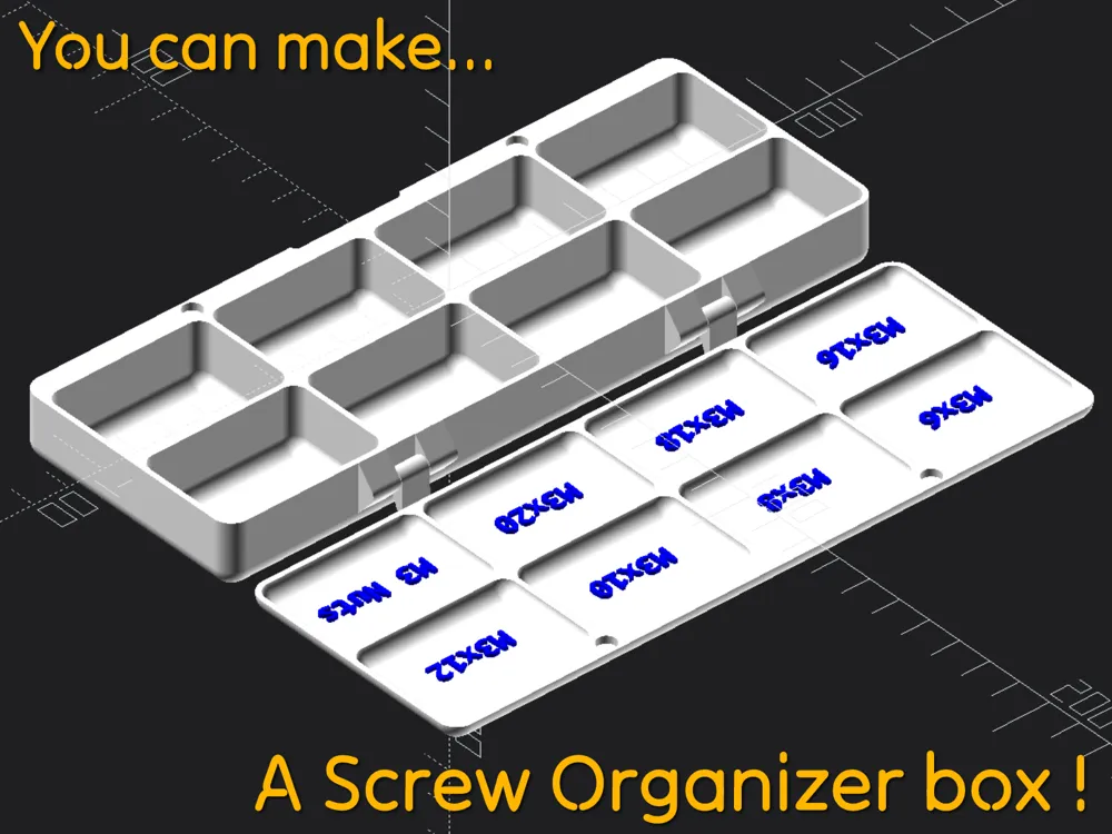 Ultimate Parametric Organizer Box Print-in-place by BlainLeVilain ...