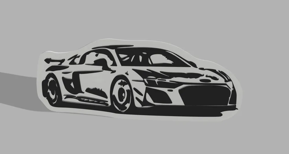 Audi R8 Silhouette image / Dual Color by Aleks89 - MakerWorld