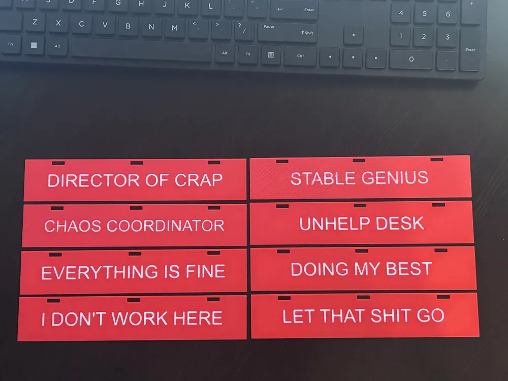 Pancarte de bureau amusante - 32 phrases différentes - Modèle d ...