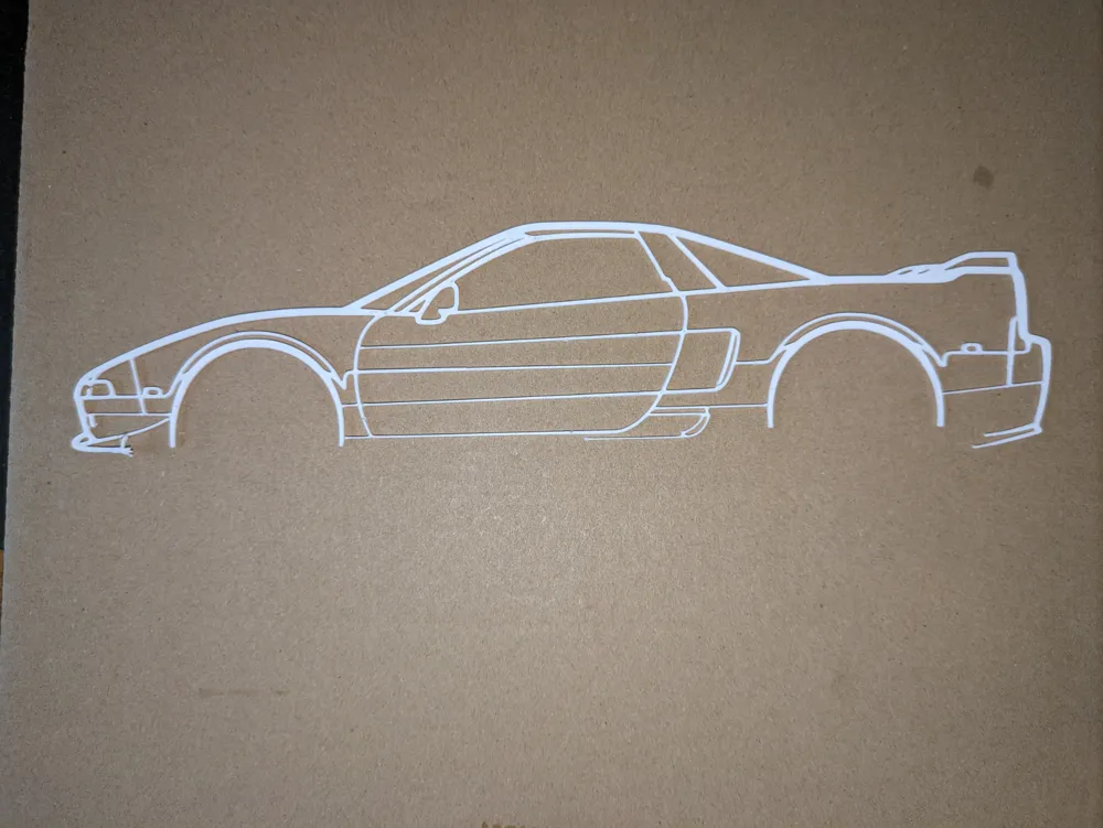 ACURA NSX TYPE R Silhouette wall art by cruse2382 - MakerWorld
