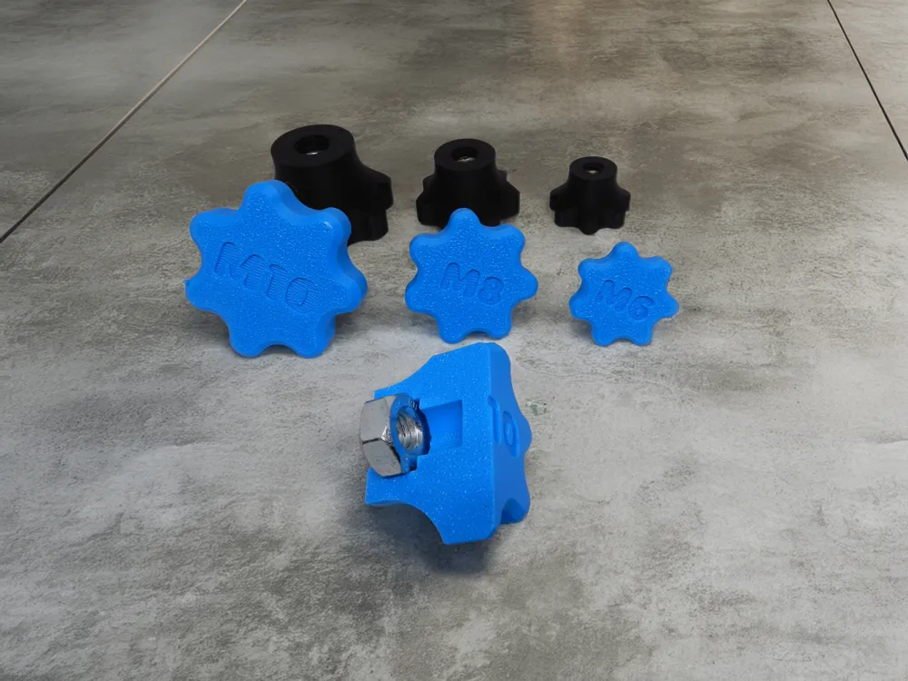 Star Shaped Hand Knobs Set M6, M8, M10 by Rene Czerner MakerWorld ...