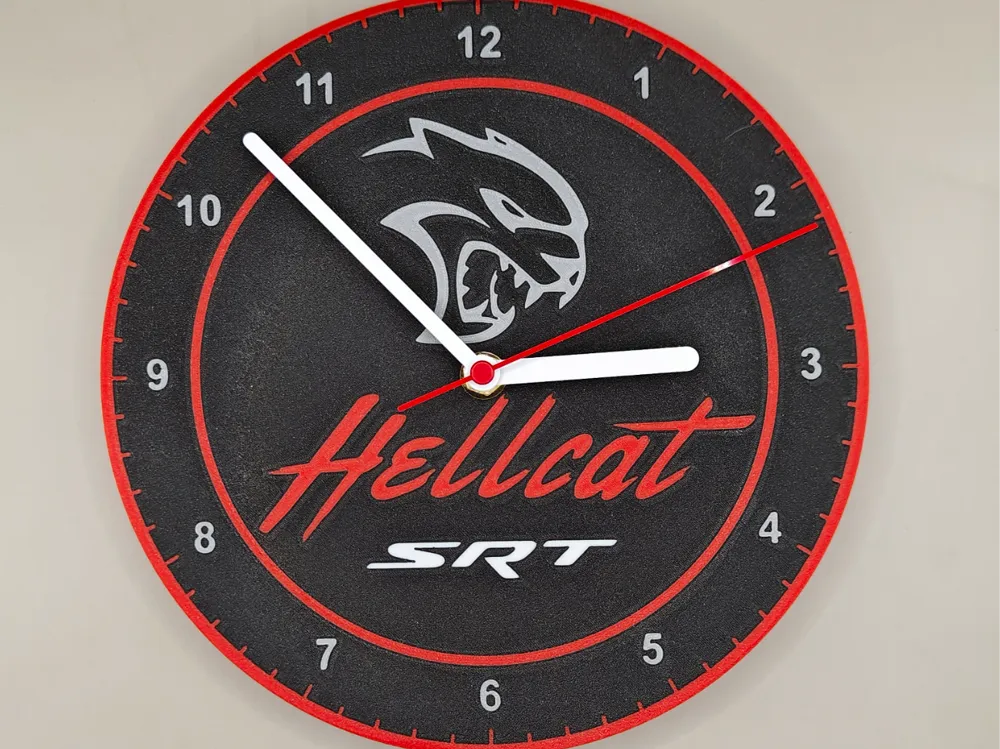 Dodge SRT Hellcat Clock by railimages MakerWorld: Download Free 3D Models