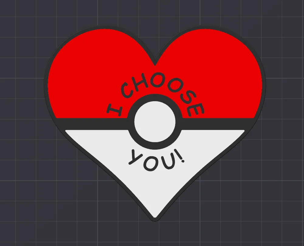 Pokemon/Pokeball Valentines Day Heart by angry-p1p - MakerWorld