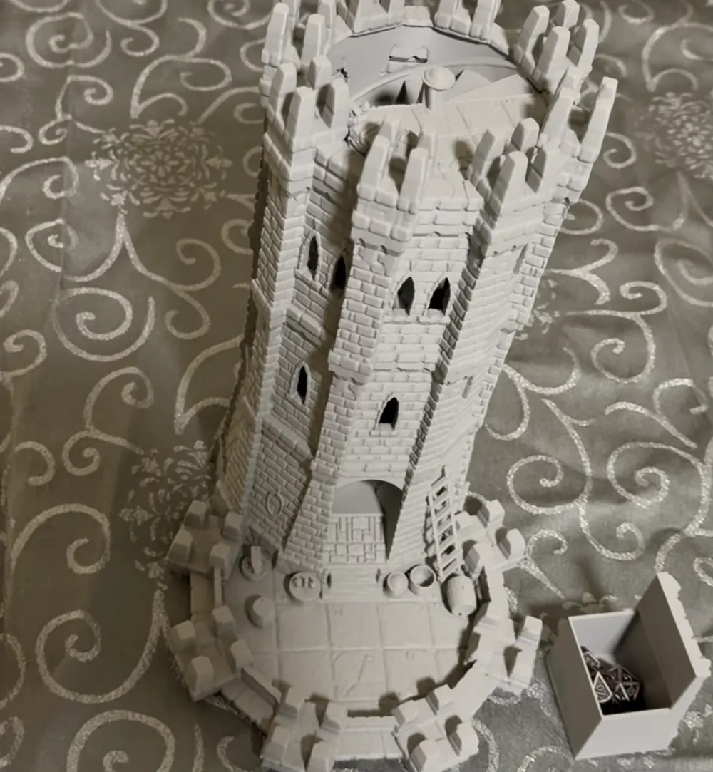 Castle tower - D&D - tower - Added dice storage - Free 3D Print Model ...