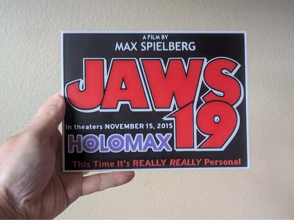 Jaws 19 Movie Sign by Design•Slice•Print Studio - MakerWorld