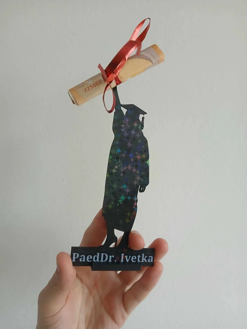 Graduation figurine with text - stylish money gift by zelvacrafting ...