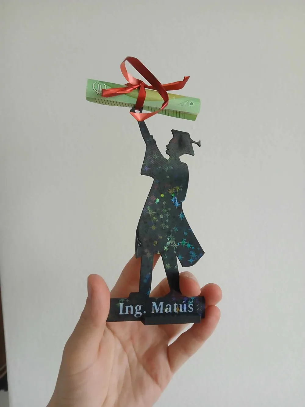 Graduation figurine with text - stylish money gift by zelvacrafting ...