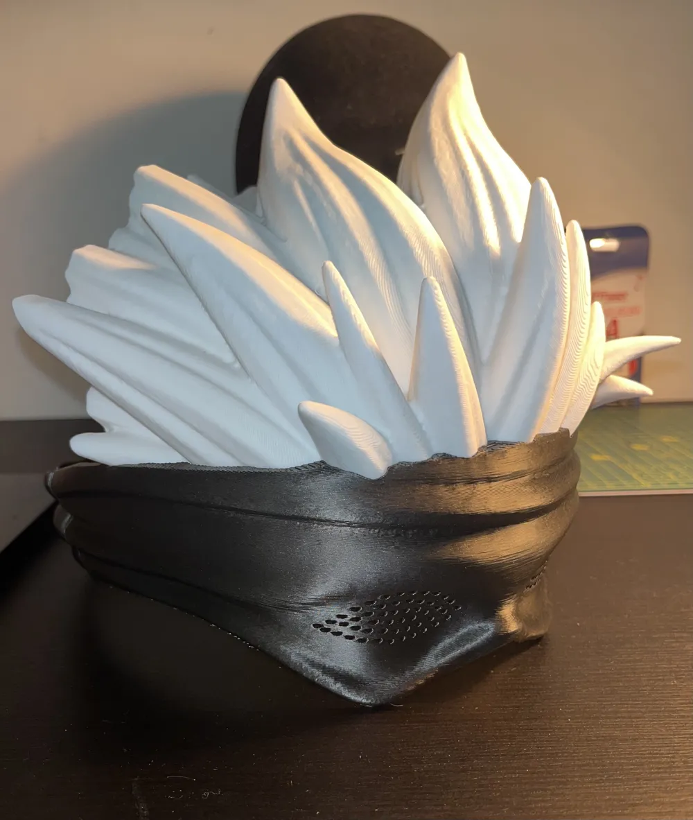 Gojo Saturo Eye Mask With Hair - jujutsu Kaisen - Free 3D Print Model ...