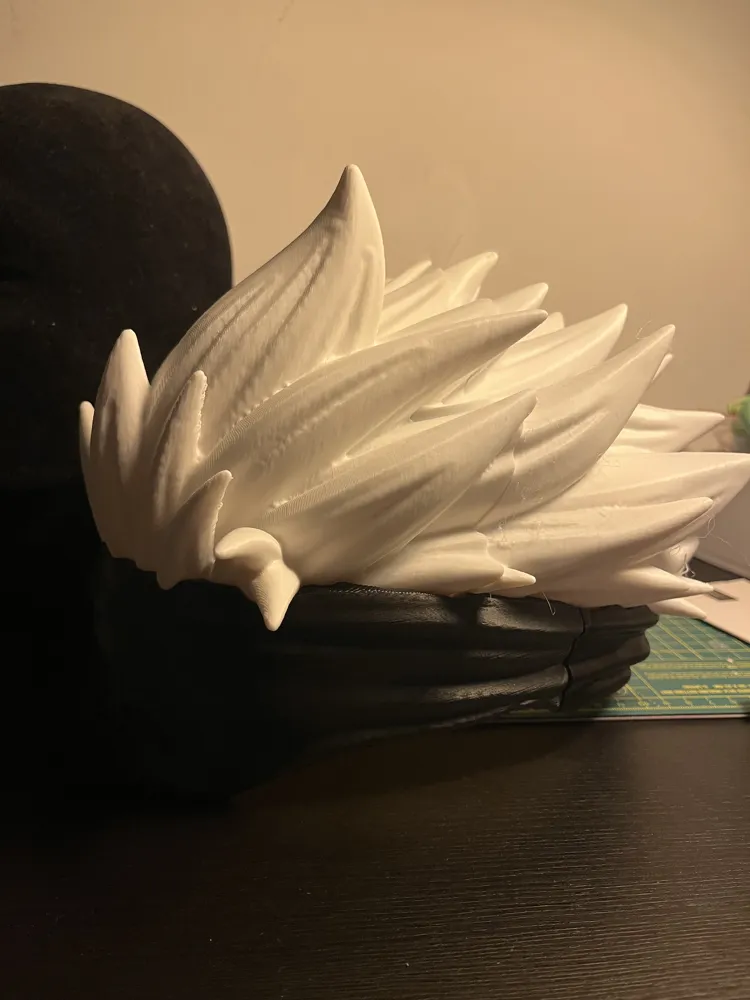 Gojo Saturo Eye Mask With Hair - jujutsu Kaisen - Free 3D Print Model ...