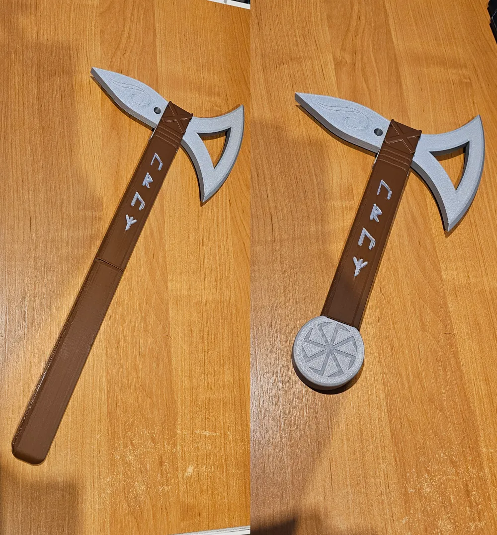 Battle Axe like tomahawk but with slavic runes by Emashi MakerWorld: Download Free 3D Models