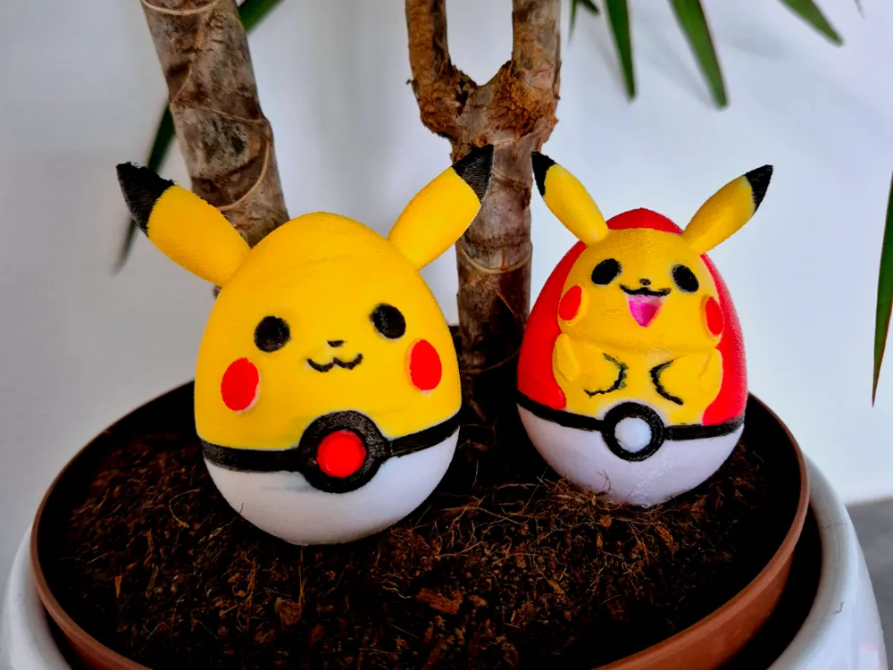 Pikachu Eggs - Pikachu Pokeball by Adam99 - MakerWorld